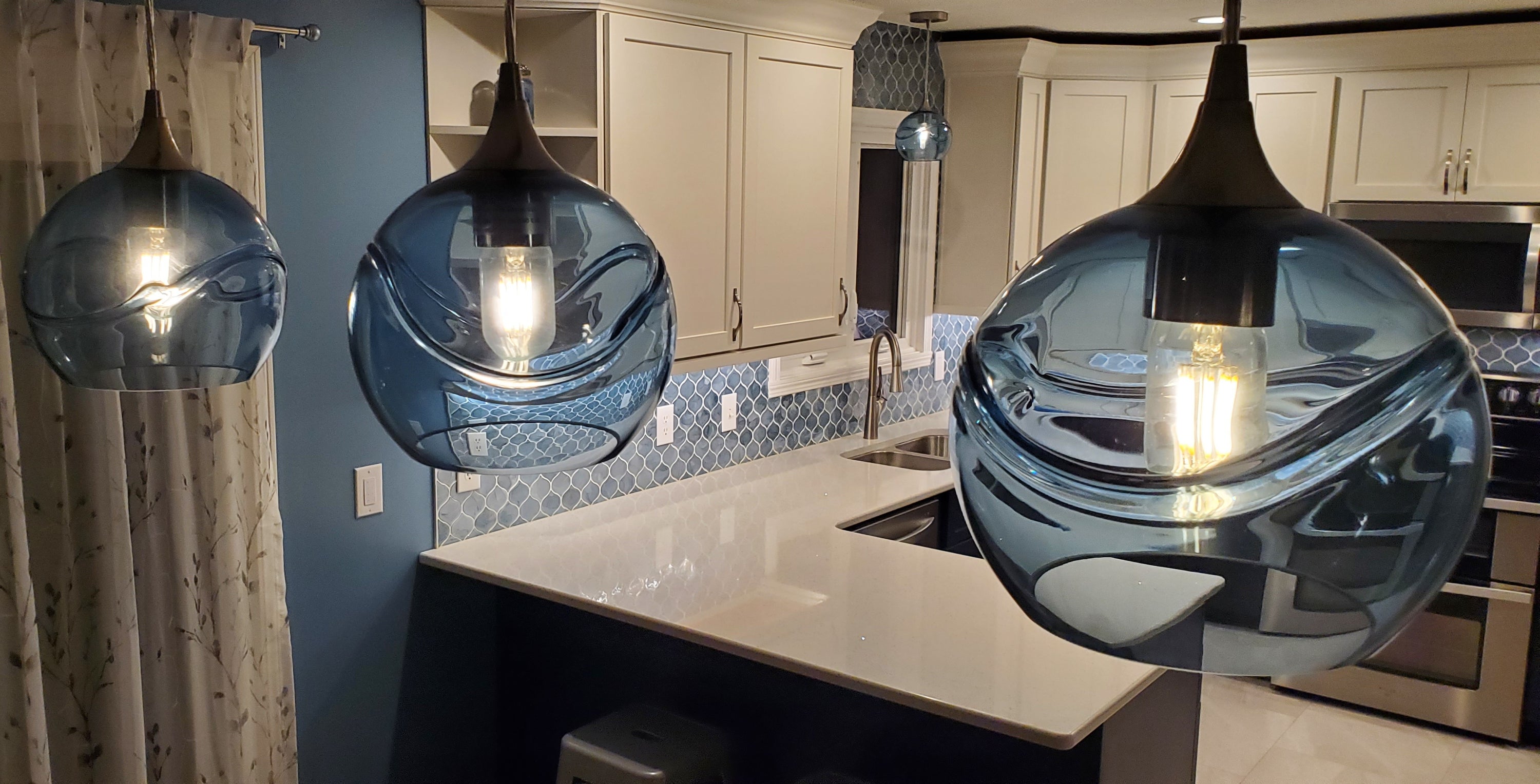 Hand Blown Globe Pendant Lights | Bicycle Glass – Bicycle Glass Co