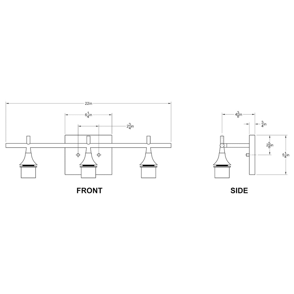 601 Spun: 3 Light Wall Vanity – Bicycle Glass Co