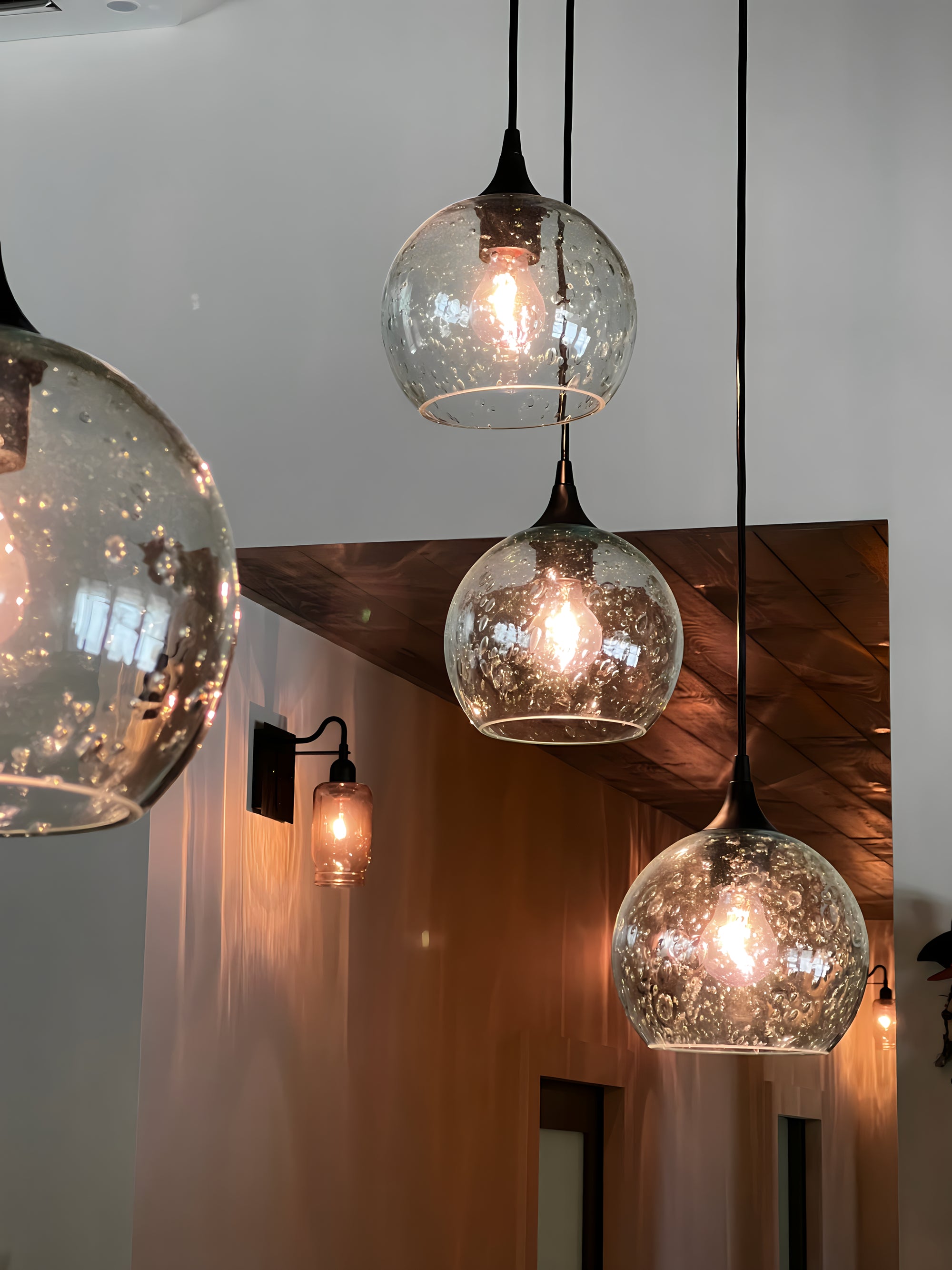 Handmade Blown Glass Pendant Lights | Bicycle Glass Co.