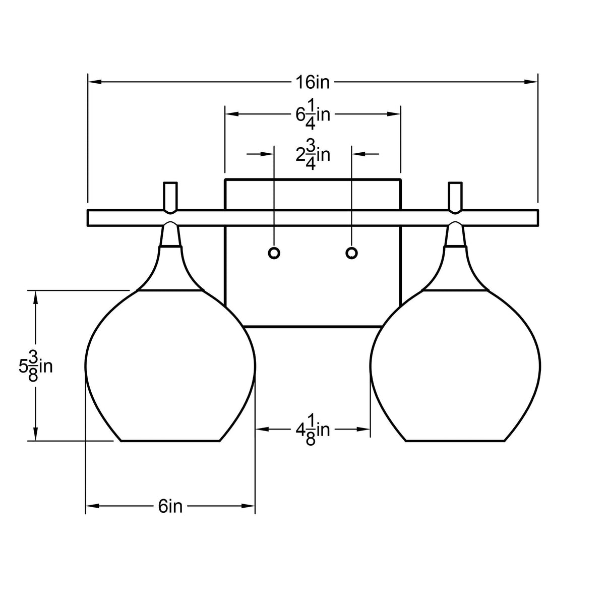 763 Spun: 2 Light Wall Vanity – Bicycle Glass Co